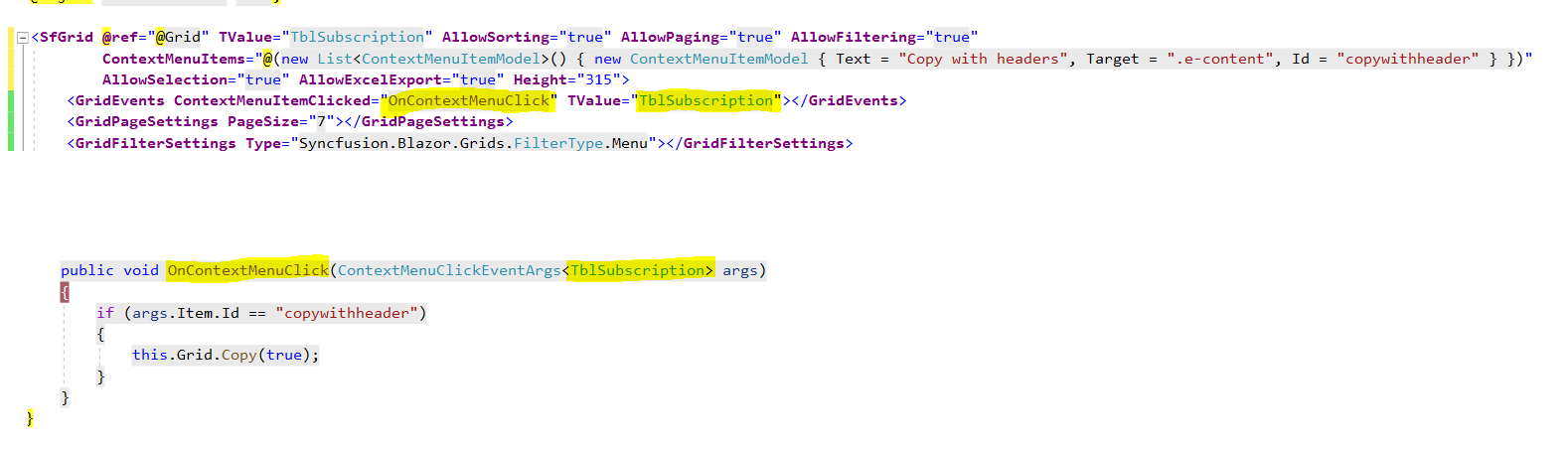 DataGrid ContextMenuItemClicked not firing when control added through ...