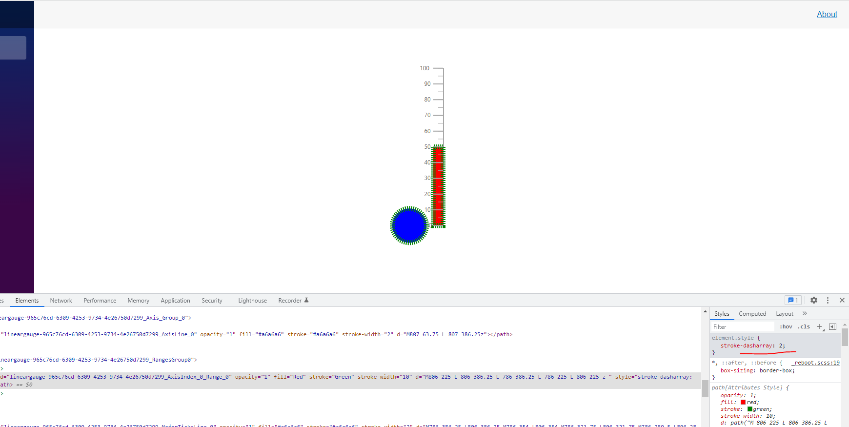 Support to customize the dash array of the border in the ranges and ...