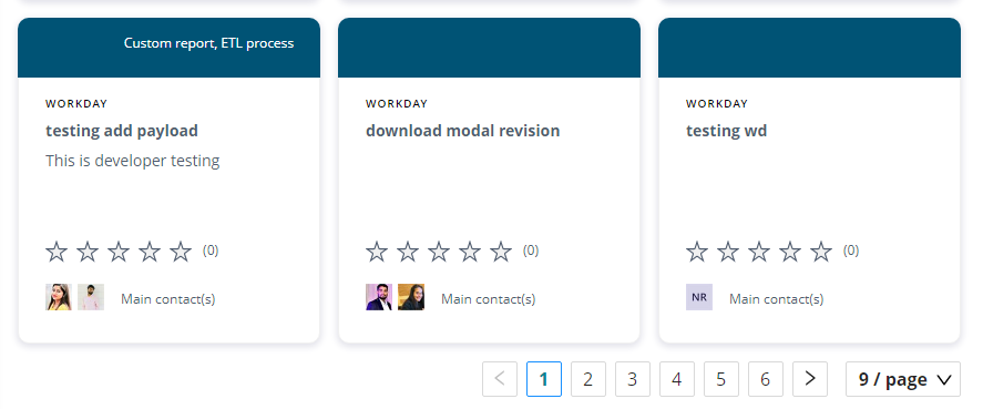 Pagination component for Cards in Angular | Feedback Portal