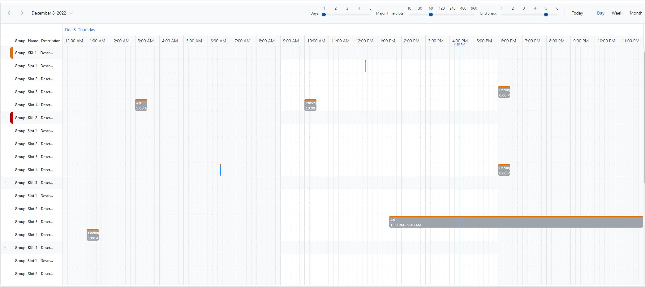 Provide support to render the schedule timeline views without ...
