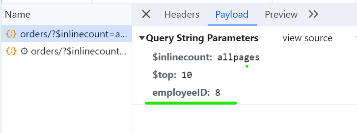 Additional parameter in query is not retaining in the post for remaining scroll when ...