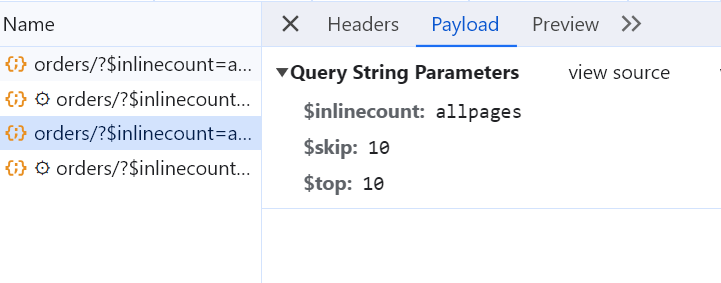 Additional parameter in query is not retaining in the post for remaining scroll when ...