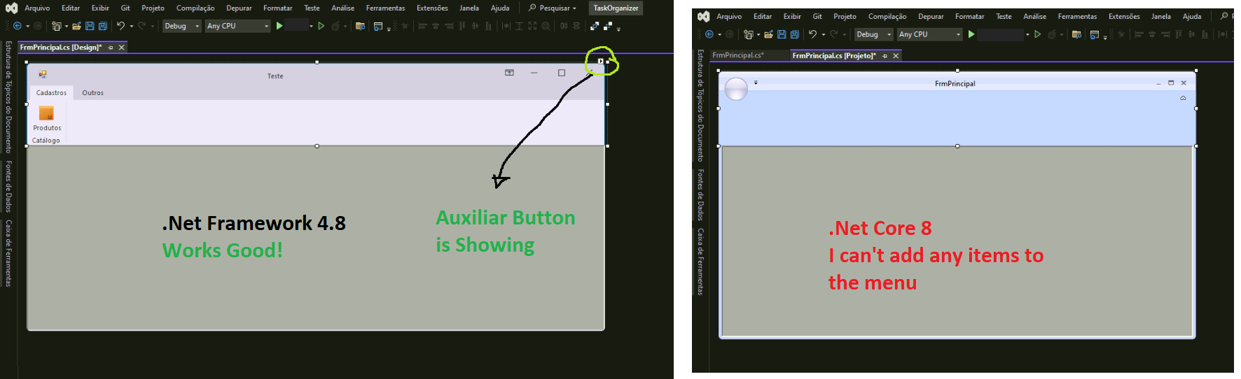 Ribbon Does Not Work Correctly Using Net Core In Winforms Feedback 4137