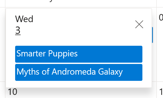 Scheduler accessibility – Month view semantics in Blazor | Feedback Portal