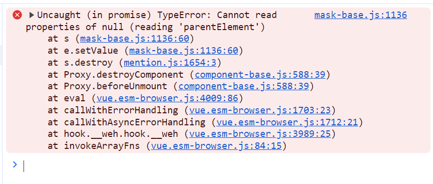 Console Error Occurs While Closing The Dialog In Vue Feedback Portal