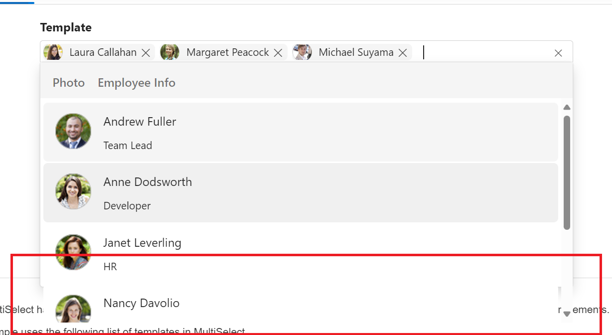 The Multiselect Header Template Causes A Popup Style Issue In React Feedback Portal